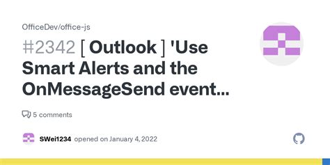Outlook Use Smart Alerts And The Onmessagesend Event Not Work