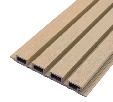 Slatted Composite Cladding Natural Oak 2 5m Romford Plastic Warehouse