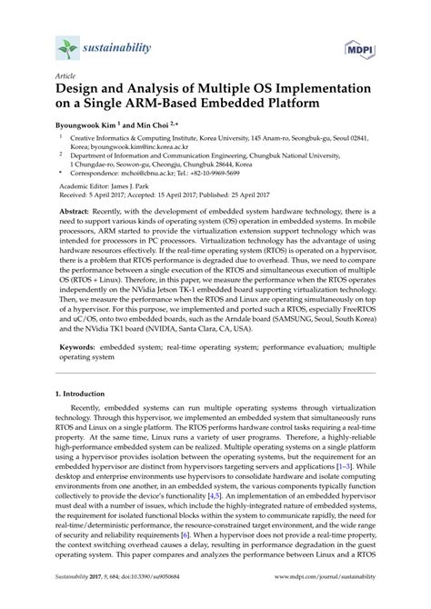 Pdf Design And Analysis Of Multiple Os Implementation On A Single Arm Based Embedded Platform