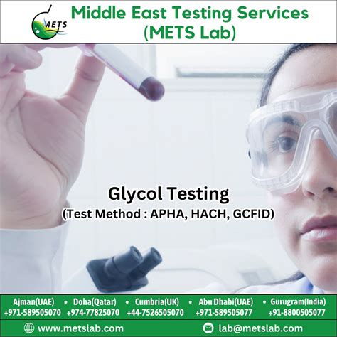 Mets Laboratories On Linkedin Middleeasttestingservices Glycoltest