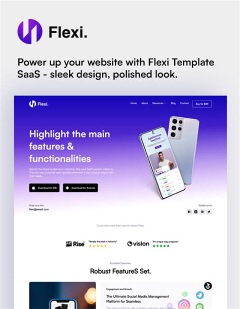 Flexi SaaS HTML5 Responsive Website Template Flexi SaaS HTML5 Responsive Website Template