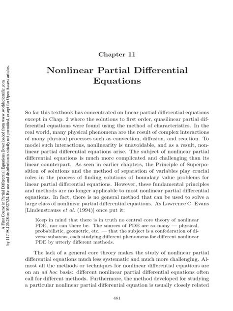 2017 Nonlinear Partial Differential Equations Pdf Soliton Differential Equations