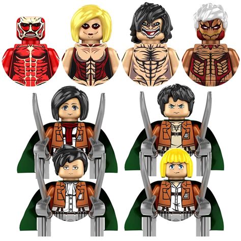 공격 타이탄 미니 애니메이션 피규어 빌딩 블록 장난감 에렌 예거 모델 Diy 호환 브릭 무기 액세서리 어린이 장난감 선물 Aliexpress