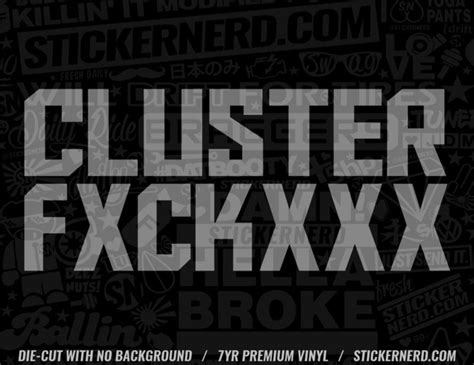 Cluster F Ck Sticker Cool Window Stickers Funny Vinyl Decals Jdm