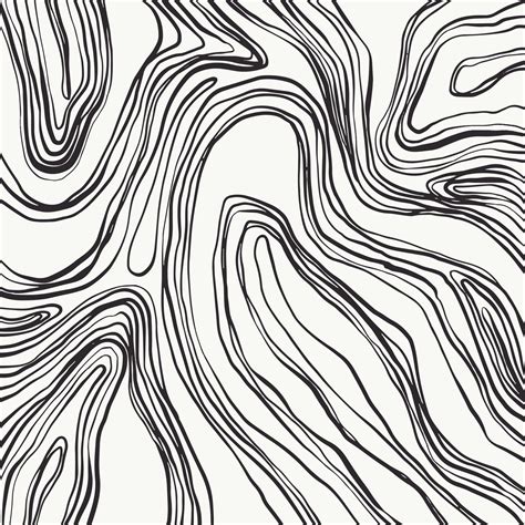 Seamless Pattern With Hand Drawn Curve Lines Vector Design