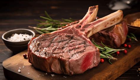 Tomahawk Steak Cut Pieces Closeup Stock Illustration Illustration Of