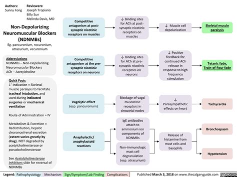 Non Depolarizing Neuromuscular Blocks Ndnmbs Calgary Guide
