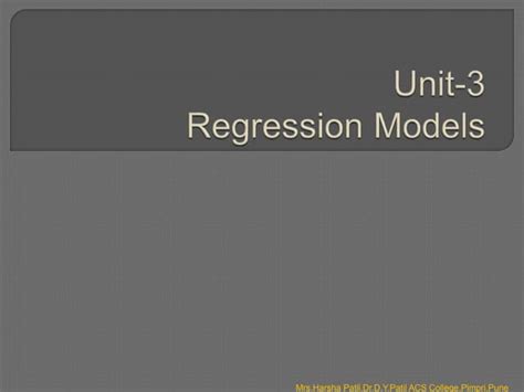 Introduction To Regression Pptx Pptx