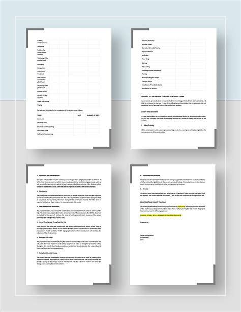 Project Progress Report Template Google Docs Word Apple Pages Template Net