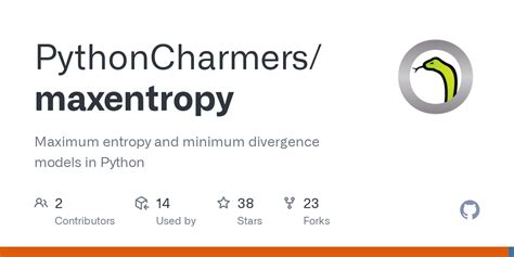 Github Pythoncharmersmaxentropy Maximum Entropy And Minimum