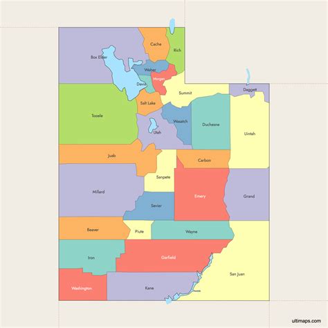 Map Of Utah Counties Explore Download And Create Your Own — Ultimaps