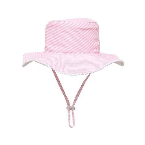 Pink And White Stripe Bucket Hat Snapper Rock
