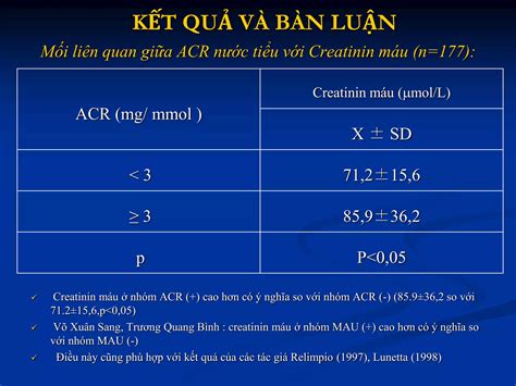 NGHIÊN CỨU GIÁ TRỊ CỦA CHỈ SỐ ALBUMIN/CREATININ NƯỚC TIỂU TRONG CHẨN ...