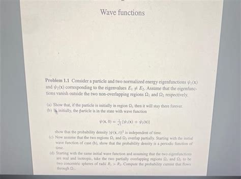 Solved Wave Functions Problem Consider A Particle And Chegg