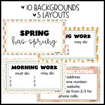 Editable Slides Powerpoint Google Slides L Spring Theme TPT