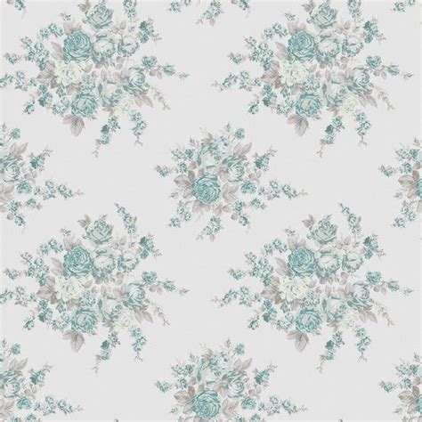 Shabby Chic By Rachel Ashwell® Rose Blossom Wallpaper Blue Shabby Chic Background Teal Rose