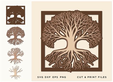 Tree Of Life Svg D Cut File Tree Of Life Cut Multilayer Etsy