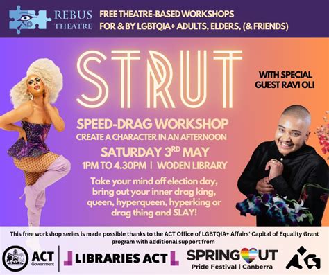 Rebus Rebus Theatre Presents Speed Drag With Special Guest And Local Drag Legend Rav Oli