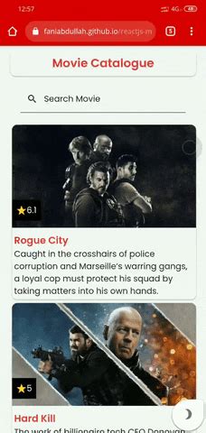 Github Faniabdullah Reactjs Moviecatalog App Movie Catalog React The Movie Database Tmdb Apps