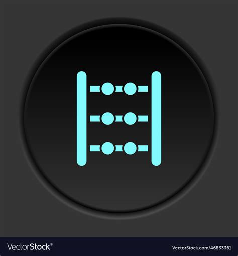 Round Button Icon Abacus Counting Button Banner Vector Image