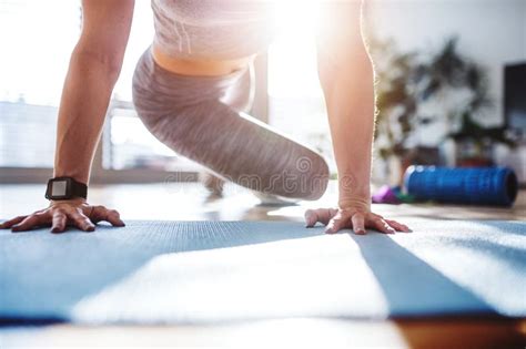 Beautiful Redhead Womanand X27s Home Fitness Routine Home Workout On