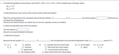 Solved Consider The Hypotheses Shown Below Given That Chegg