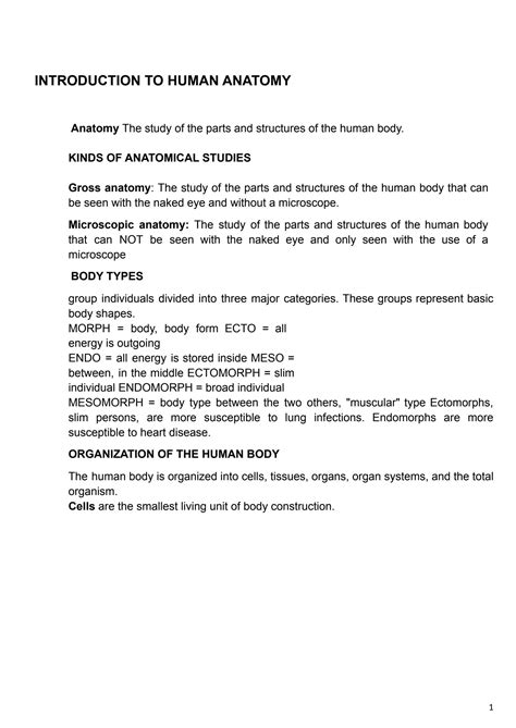 Solution Introduction To Human Anatomy Studypool