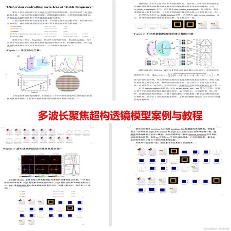 多波长 独立聚焦超构透镜 fdtd仿真 超表面 该案例一共做了五个超构透镜 fdtd 多波长 csdn博客