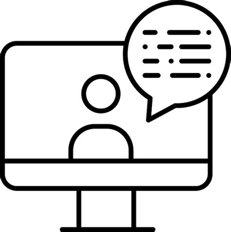 Premium Vector Monitor Chat Chat Outline Vector Illustration Icon