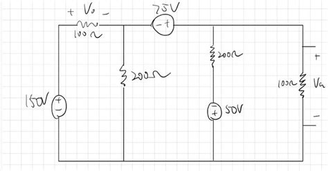 Solved Use Node Voltage Method To Calculate V0 And Va For
