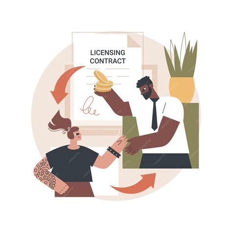 Premium Vector Licensing Contract Illustration