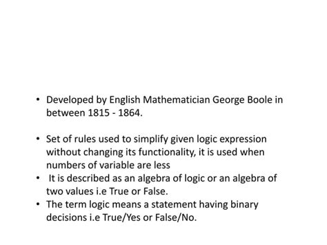 Boolean Algebra Pptx