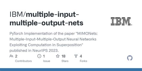 Github Ibmmultiple Input Multiple Output Nets Pytorch Implementation Of The Paper Mimonets