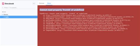Fromid Is Not Defined When Using Mdx Format Issue Storybookjs Storybook Github