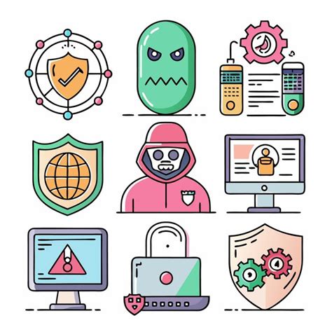 Premium Vector Cybersecurity Icons Protect Your Digital World
