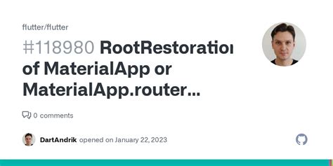 rootrestorationscope of materialapp or materialapp router cannot be