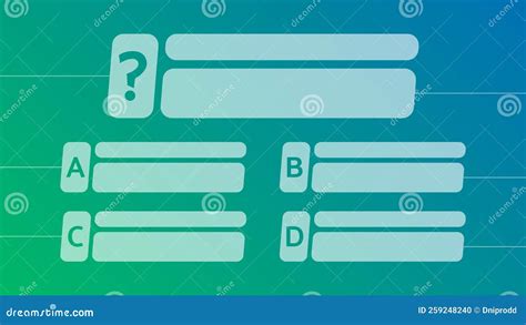 multiple choice quiz template stock vector illustration of layout