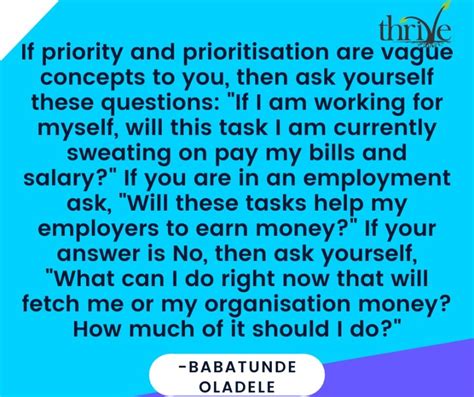 Priority And Prioritisation