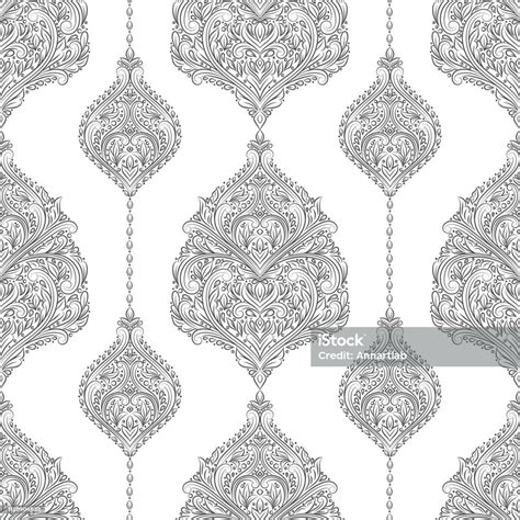 흑인과 백인 꽃 완벽 한 패턴입니다 빈티지 벡터 페이 즐 리 요소입니다 전통 터키어 인도 모티브 직물 및 섬유 벽지 포장 또는 원하는 아이디어에 좋습니다 0명에 대한 스톡