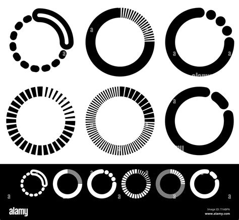 Preloader Or Buffer Shapes Circular Elements Symbols User Interface