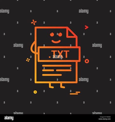 computer txt file format type icon vector design stock vector image