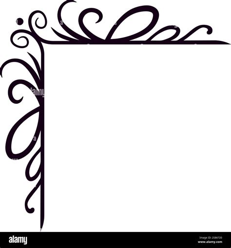 Hand Drawn Decorative Corner Border Adds A Touch Of Elegance Creating