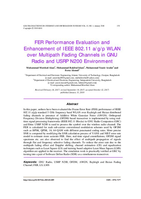 Pdf Fer Performance Evaluation And Enhancement Of Ieee 80211 Agp