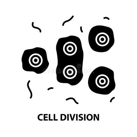 Cell Division Icon Black Vector Sign With Editable Strokes Concept Illustration Stock