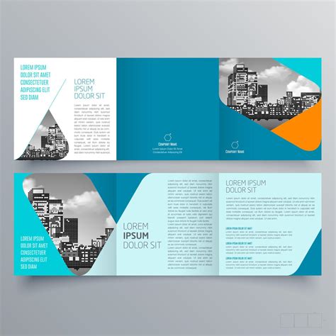 Tri Fold Brochure Template Minimalistic Geometric Design For Corporate