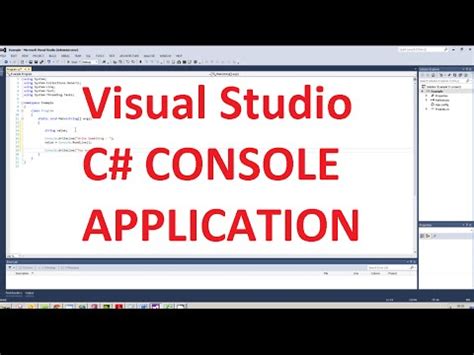 How To Create A Console Application In Visual Studio With C YouTube