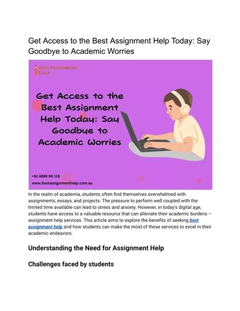 Ppt Get Access To The Best Assignment Help Today Say Goodbye To