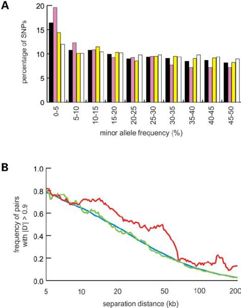 Allele Frequencies And Pairwise Ld A The Observed Distributions Of