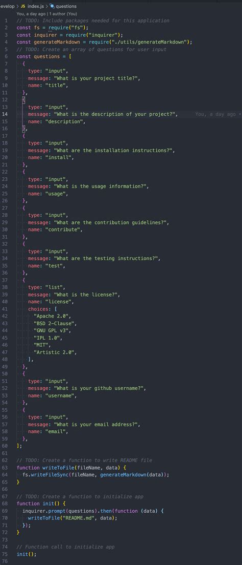 github bkrendan12 readme generator
