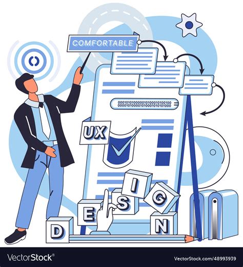 Ux Design Metaphor Designing Software Art Form Vector Image